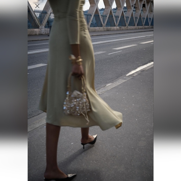 Zara | Bags | Zara Beaded Mini Bucket Bag | Poshmark